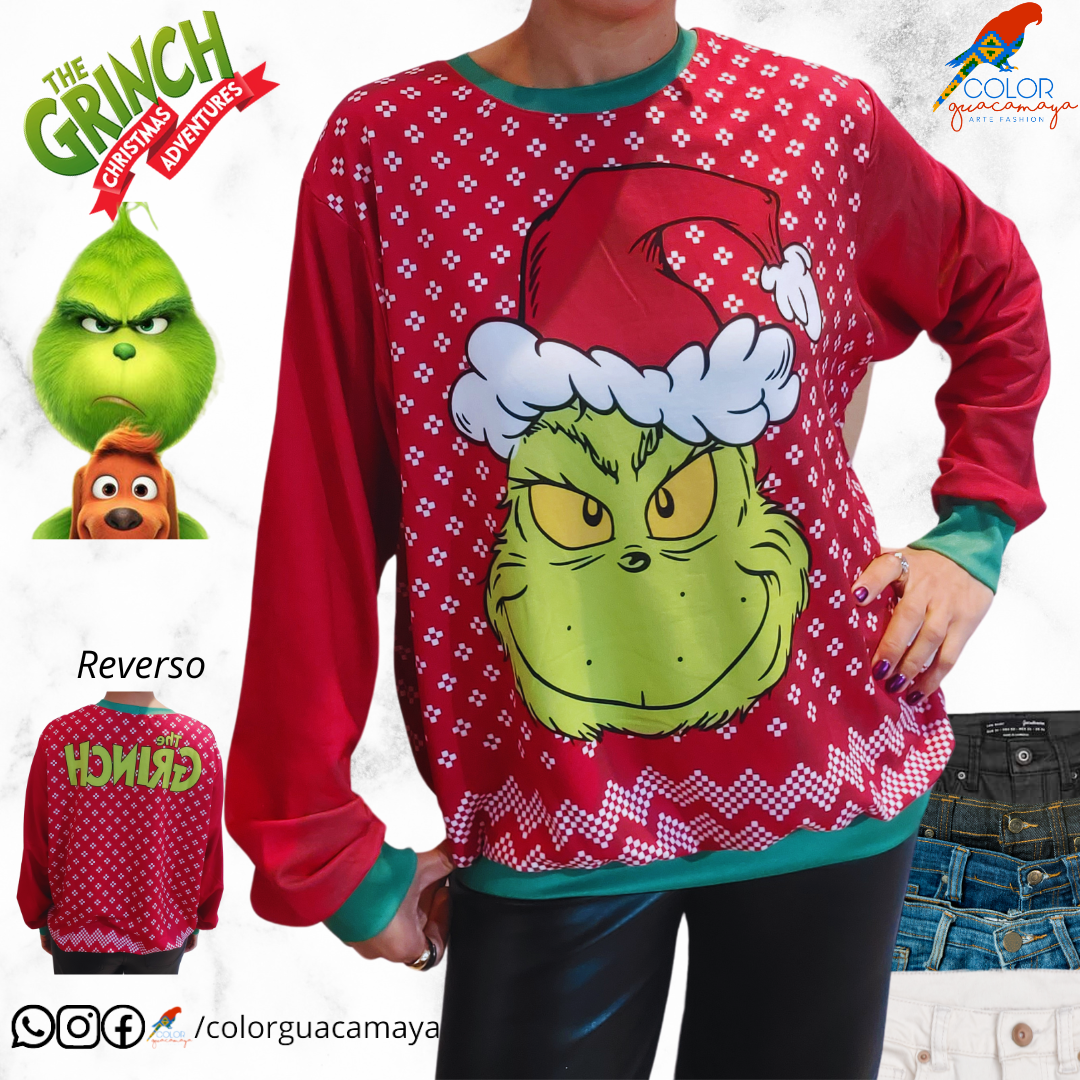 Sudadera Grinch con Gorro navidad – ColorGuacamaya